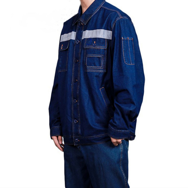 Denim overalls Jackets with Reflective tape-MWW014, Melanko Garment Co ...
